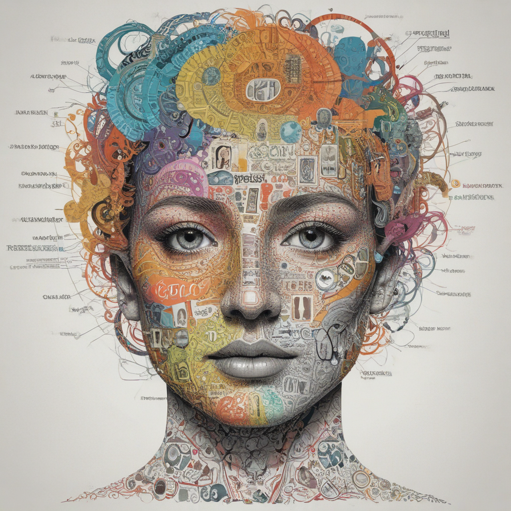 visual culture collage mind map colorful no face