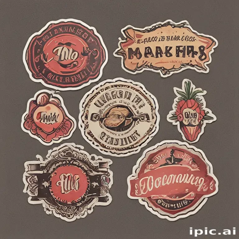 Colorful and Artistic Stickers Featuring Unique Designs and Creative ...