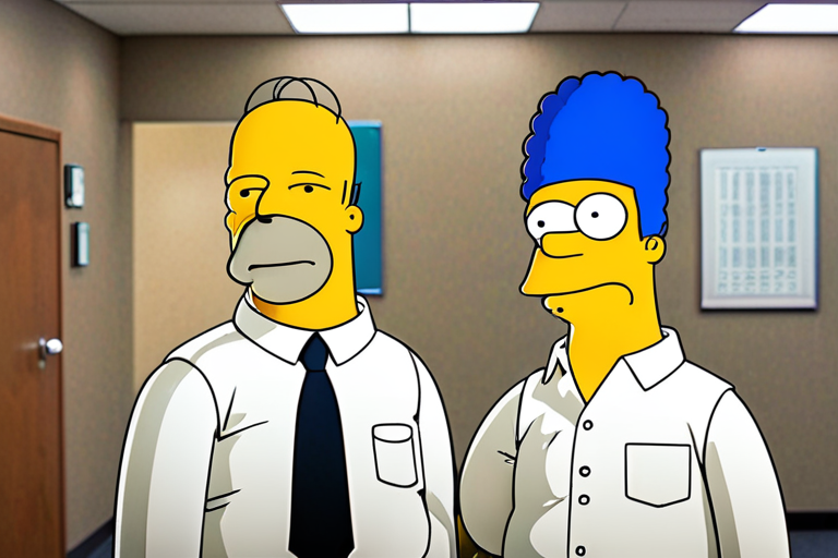 homer simpson meeting his clone