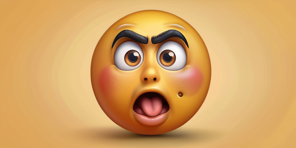 Surprised Emoji Expressing Shock and Awe with Big Eyes and Open Mouth