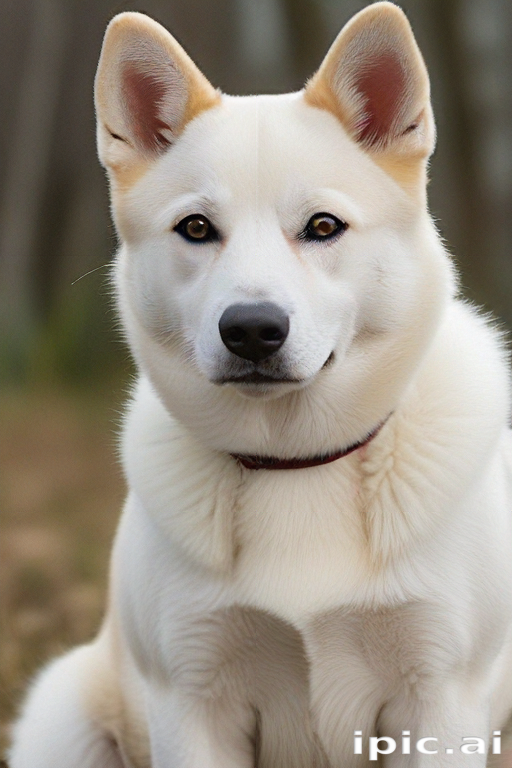 A Charming White Dog With Soft Fur and Expressive Eyes in Nature.