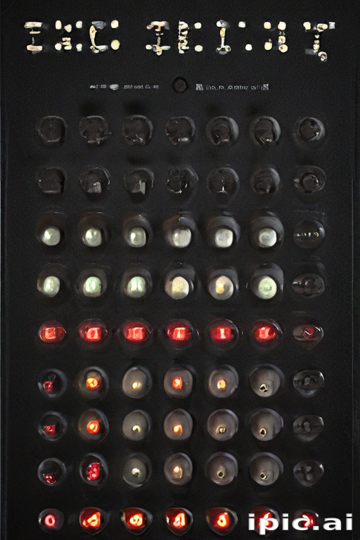 Vintage Electronic Display Board with Colorful Lights and Numeric ...