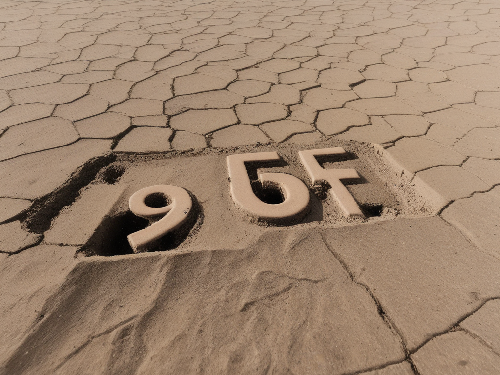 Imprint of Numbers in Cracked Earth: A Desert Landscape's Unique Features