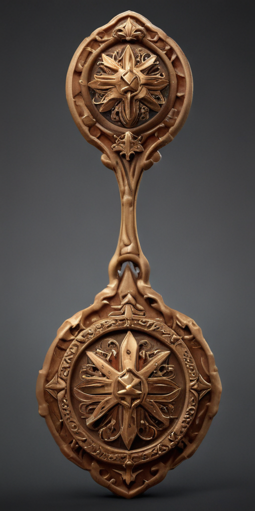 Intricately Designed Spoon Featuring Ornate Patterns and Decorative ...