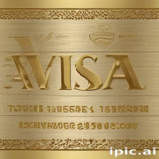 Elegant Golden Visa Card Design Featuring Textured Background and Logo