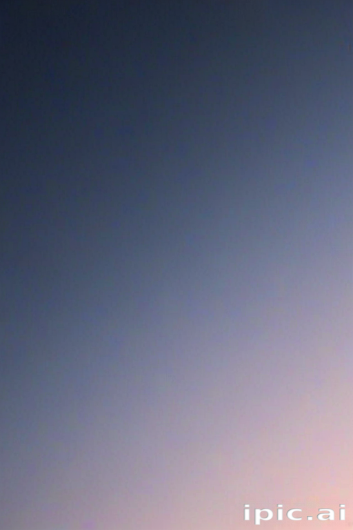 Gradual Transition of Colors in the Evening Sky at Dusk