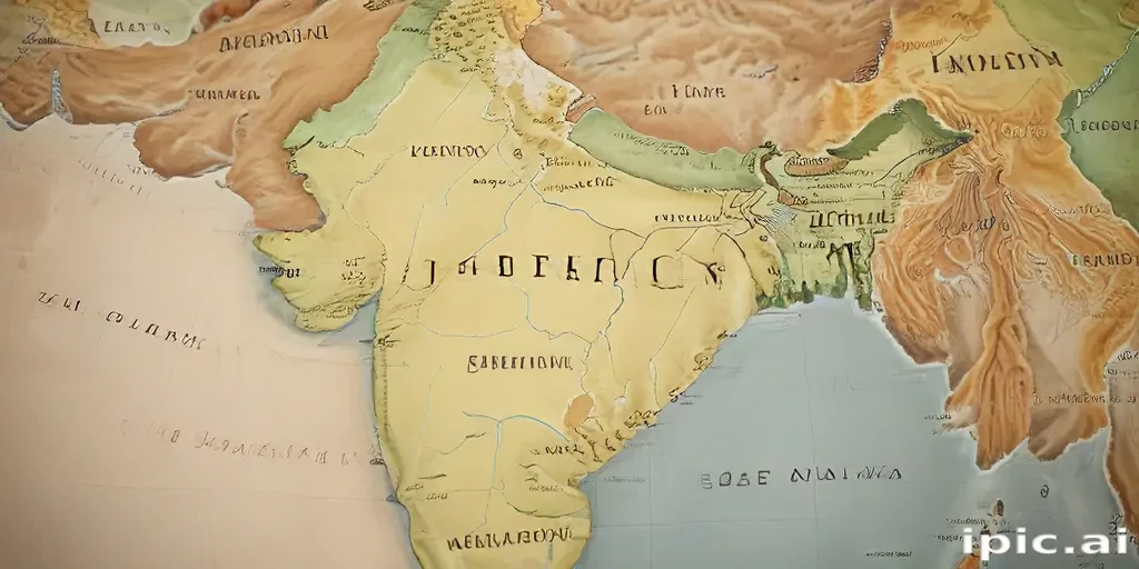 Detailed Historical Map of Ancient India and Surrounding Regions with ...