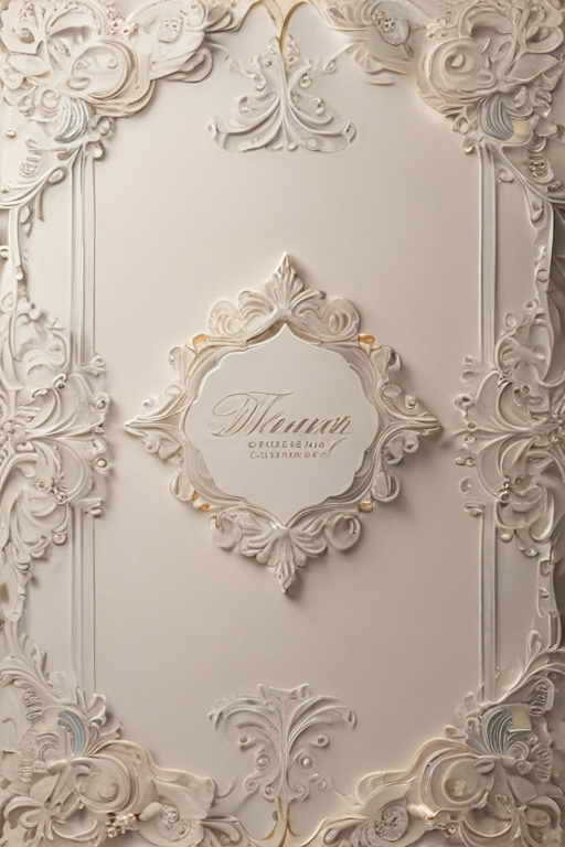 Elegant Decorative Card Design Featuring Intricate Patterns and Floral ...