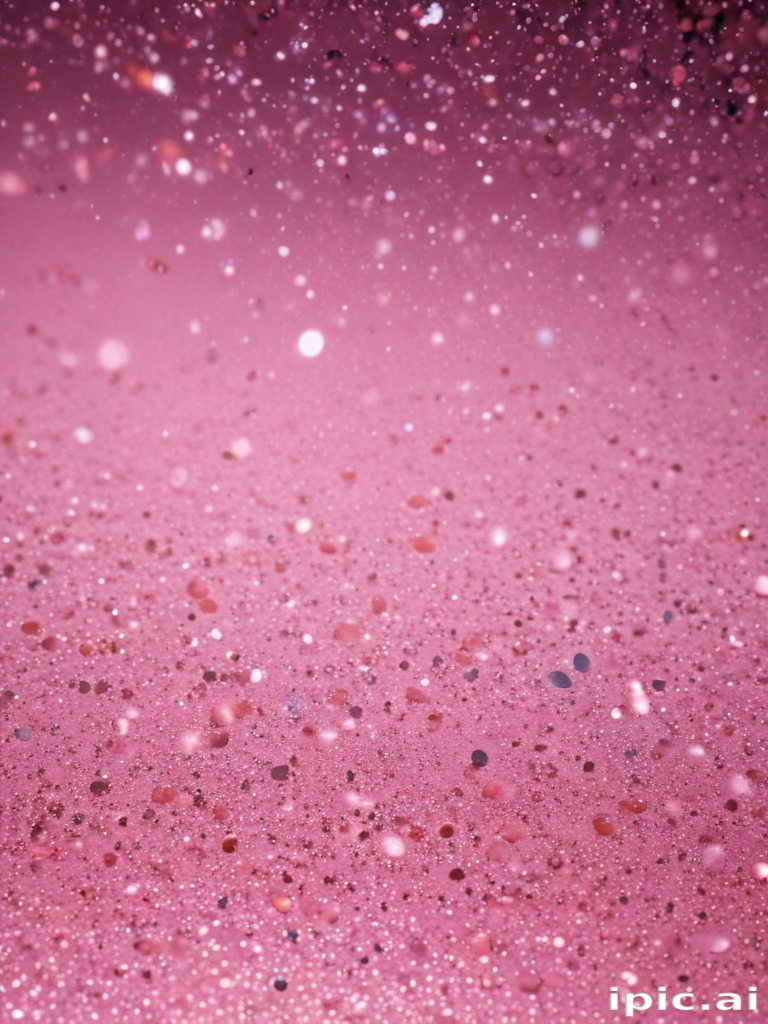 Shimmering Pink Glitter Background with Sparkles and Dreamy Bokeh Effect