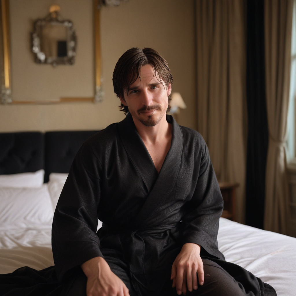 christian bale as bruce wayne and allison mack in short hair, she is in ...