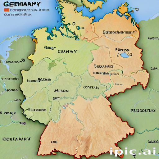Detailed Map of Germany Highlighting Various Regions and Their Names