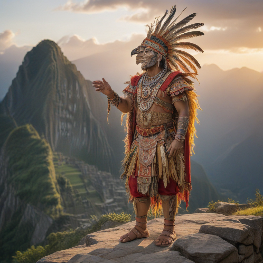 Naylamp, the mythical god of the Lambayeque people in ancient Peru ...