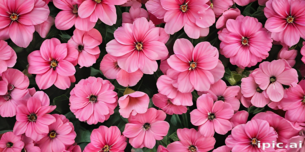 A Beautiful Display of Vibrant Pink Flowers in Full Bloom