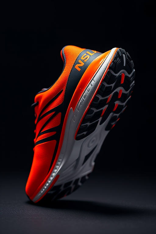 Vibrant Orange Running Shoe Showcasing Innovative Design and ...