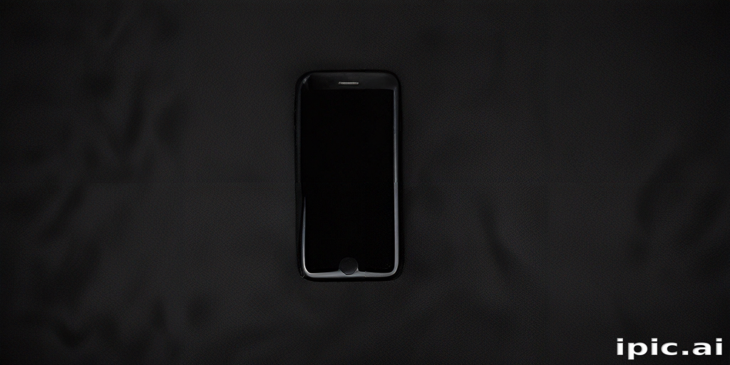 A Sleek Black Smartphone Displayed on a Dark Textured Surface.