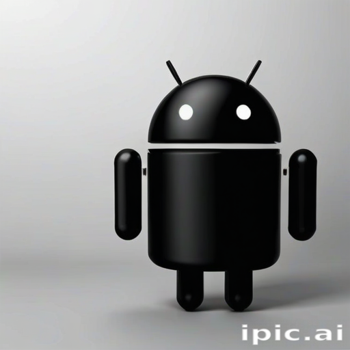 Stylized Black Android Robot Character with Distinctive Antenna Features