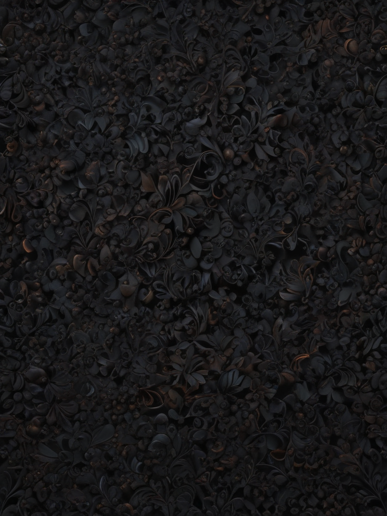 Intricate Dark Floral Patterns Creating a Depth of Textured Elegance