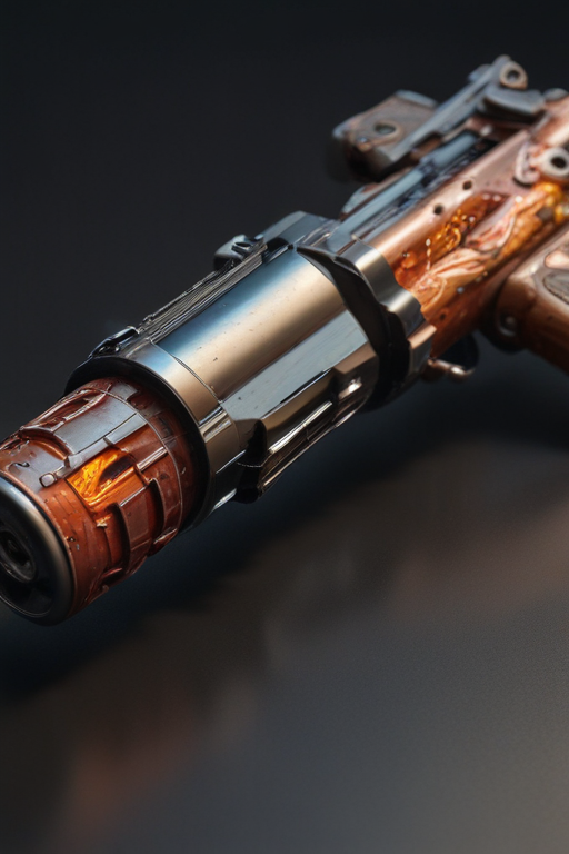 Intricately Designed Sci-Fi Weapon with Futuristic Features and Unique ...