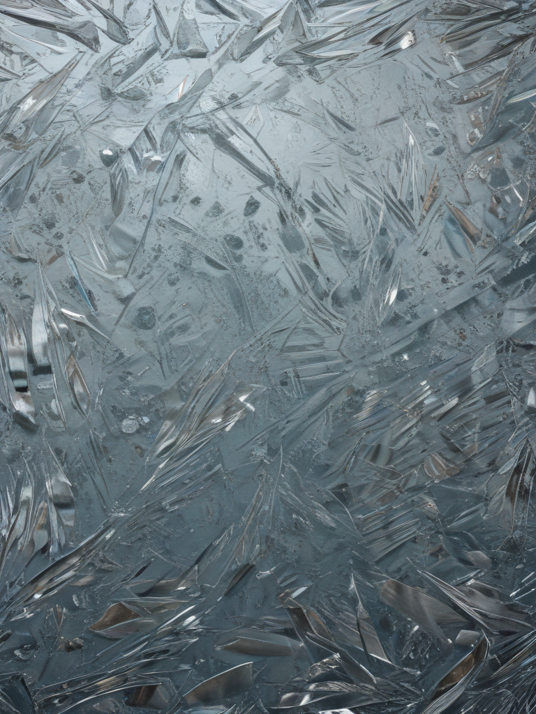Intricate Patterns of Frosted Glass Creating a Beautiful Winter ...