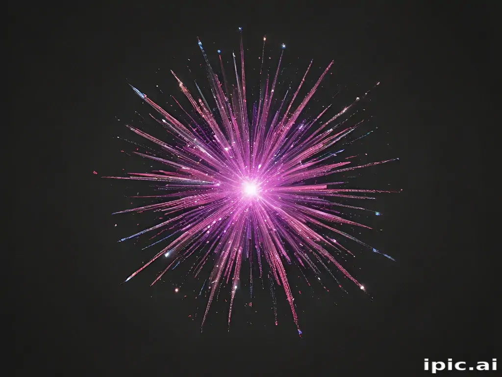 Vibrant Pink Firework Explosion Against a Dark Background Creating a ...