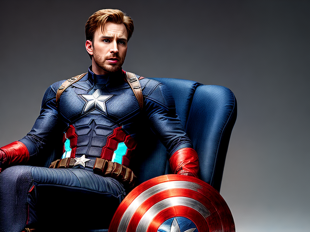 Chris evans in captain america uniform in bondage