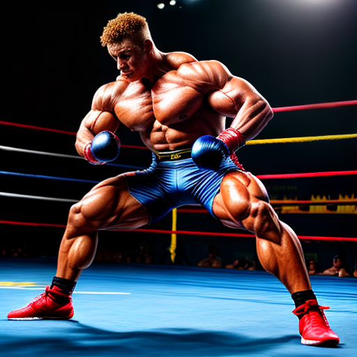 bodybuilder man in fighting style
