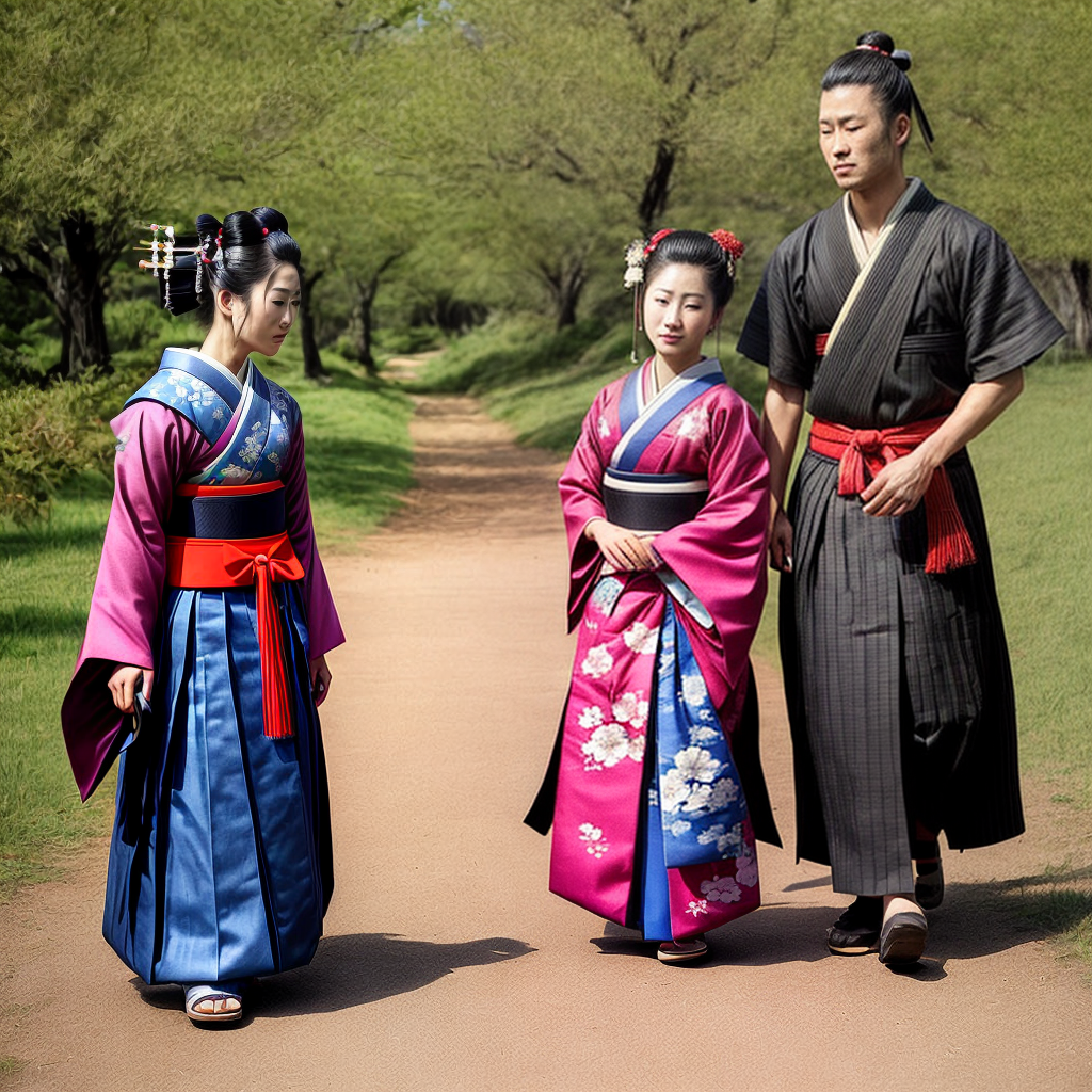 the picture of samurai jake and the geisha