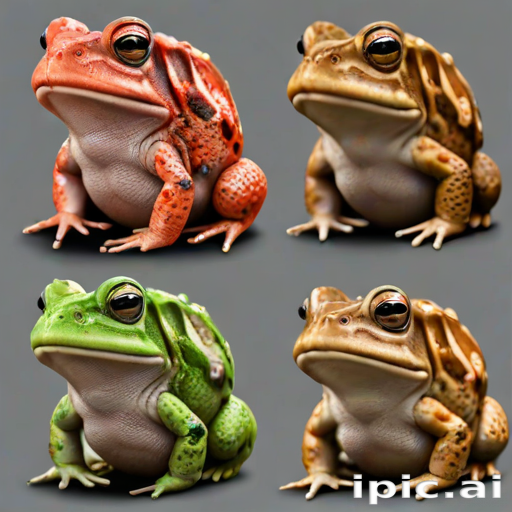 Colorful Frogs Displaying Unique Patterns and Textures in a Charming ...