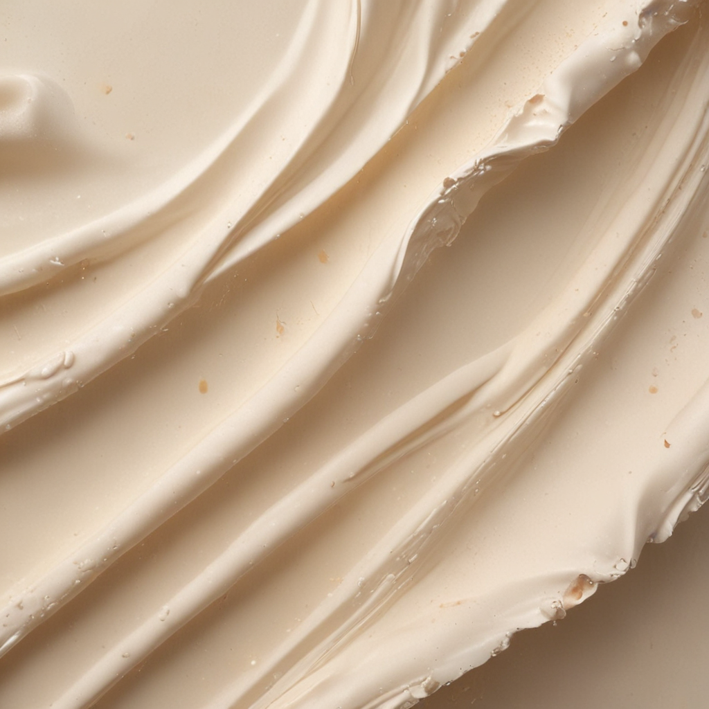 Smooth and Creamy Texture of Light Beige Mixture Spread Across Surface