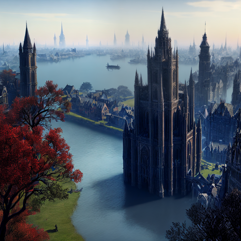 A Victorian A city with the aesthetics of the game Bloodborne.panoramic ...