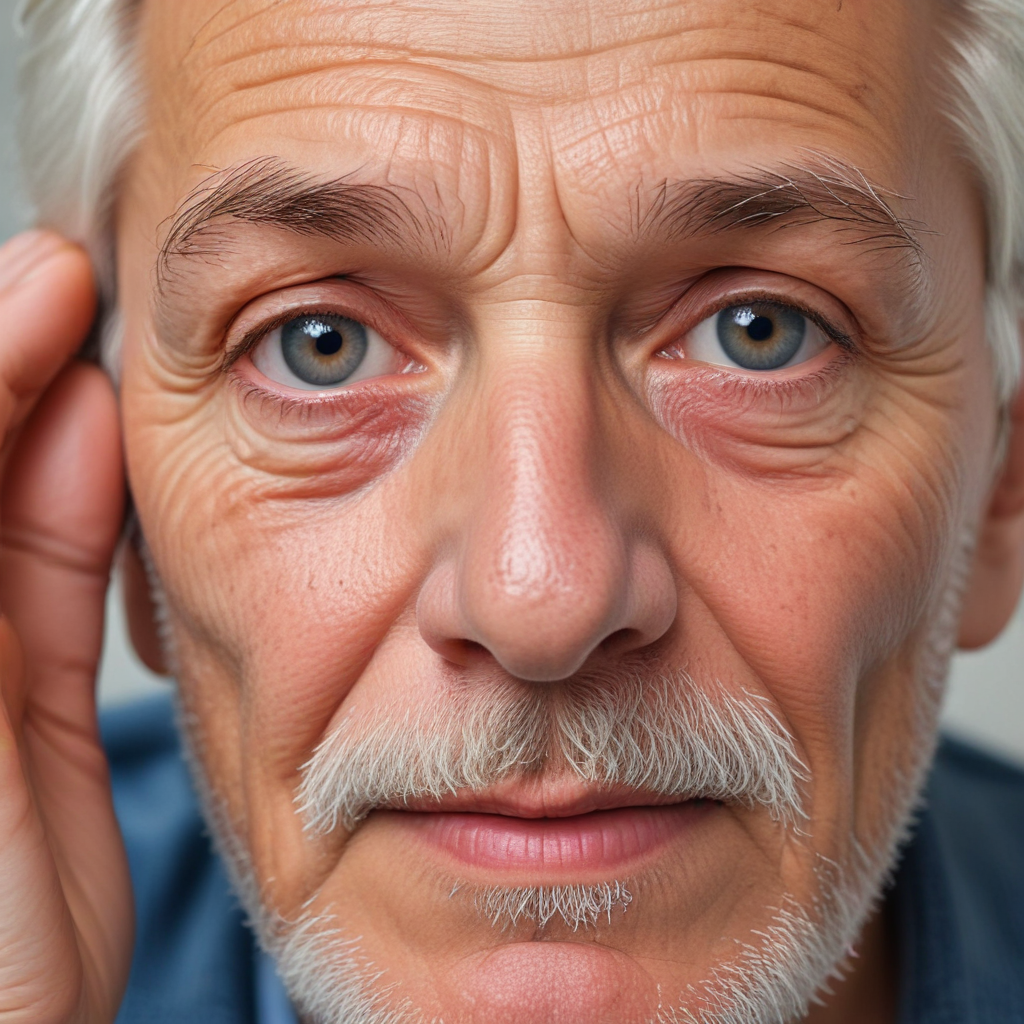 Old man facing issue with cataract eye problem