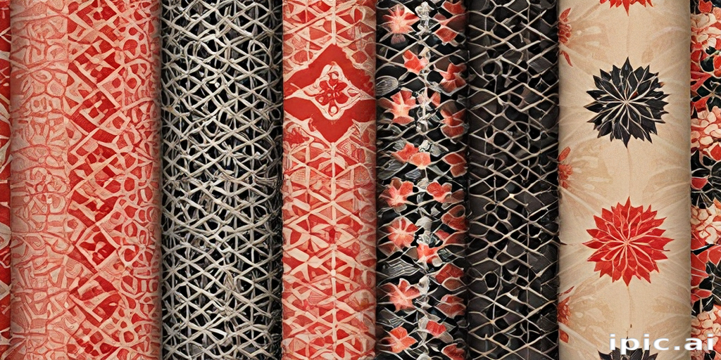 A Vibrant Collection of Intricate Patterns on Colorful Fabric Rolls ...