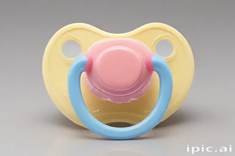 A Colorful Baby Pacifier Designed for Comfort and Soothing Infants' Needs