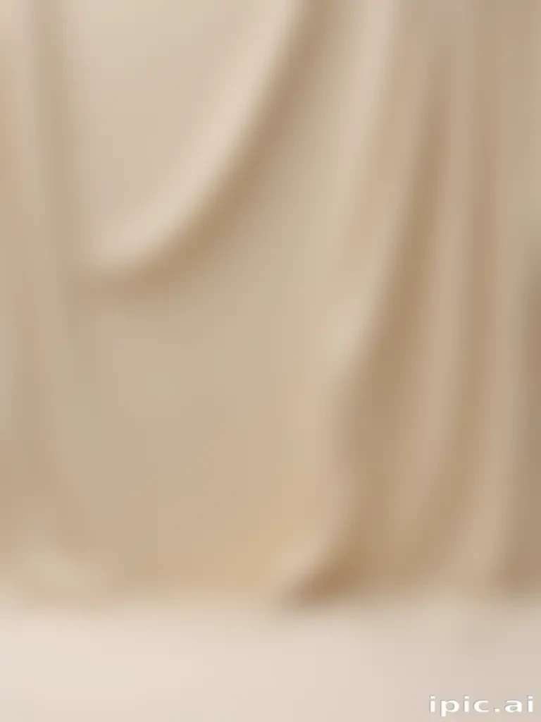 Soft, Creamy Fabric Draped Elegantly to Create a Calm Atmosphere