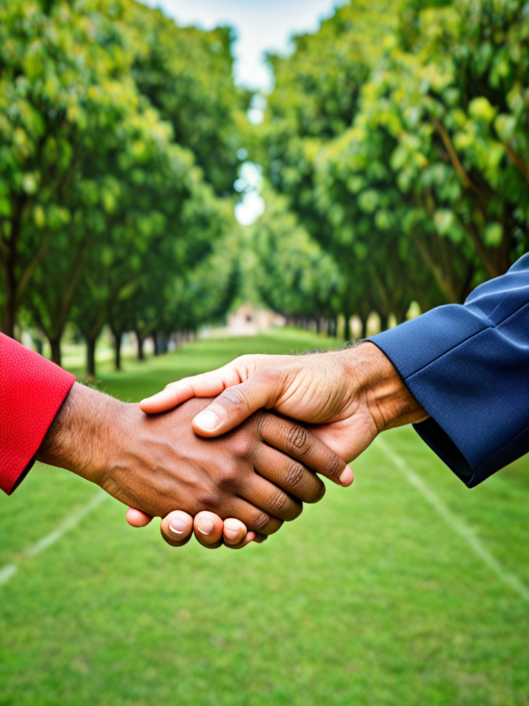 father and douther going school give hands