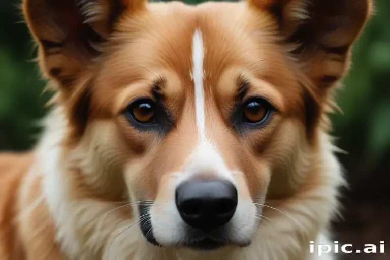 A Close-Up Portrait of a Beautiful Corgi with Expressive Eyes.