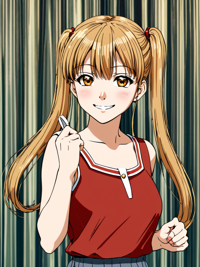 copper blonde, grey eyes, hime cut, woman, 2d, bangs, art, anime, manga ...