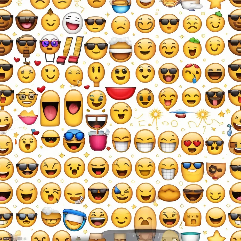 Colorful Collection of Fun and Expressive Emojis Celebrating Various ...
