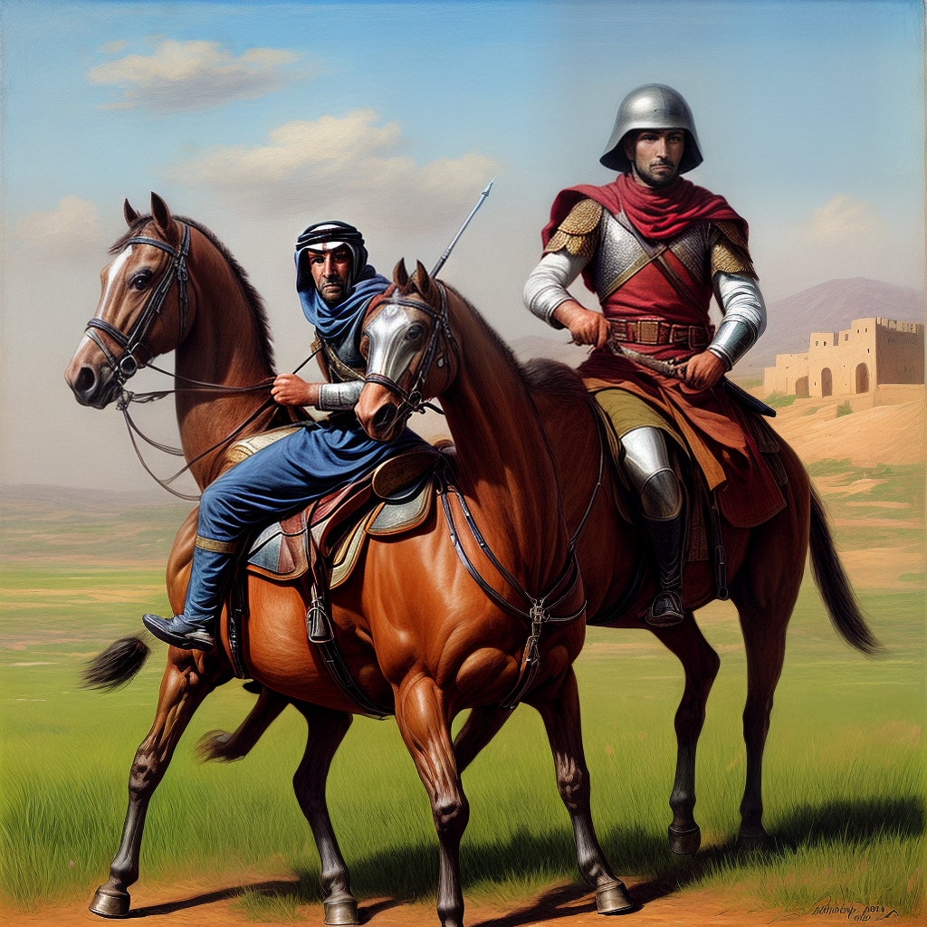Arab warrior in combat