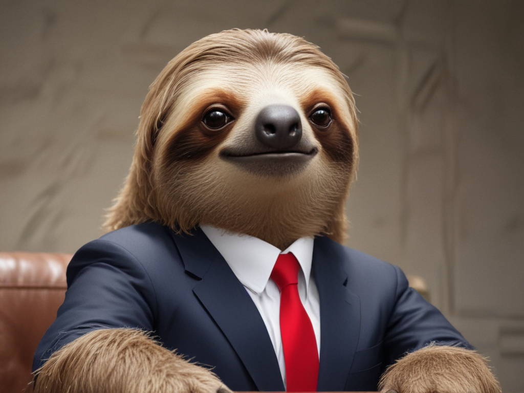 sloth Donald trumpo cartoon chilling animated