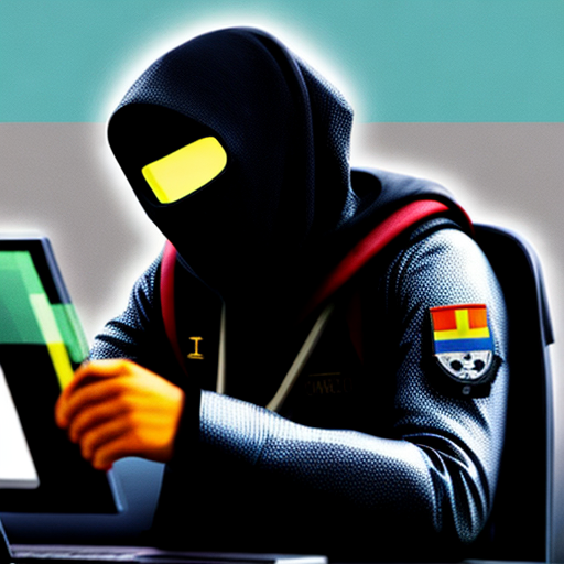 Soldado hacker, com braço tecnológico, na guerra