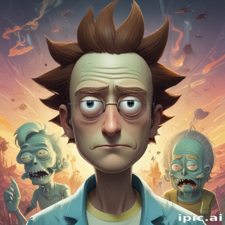An Animated Scientist Faces Chaos Amidst Zombie-Like Creatures in a ...