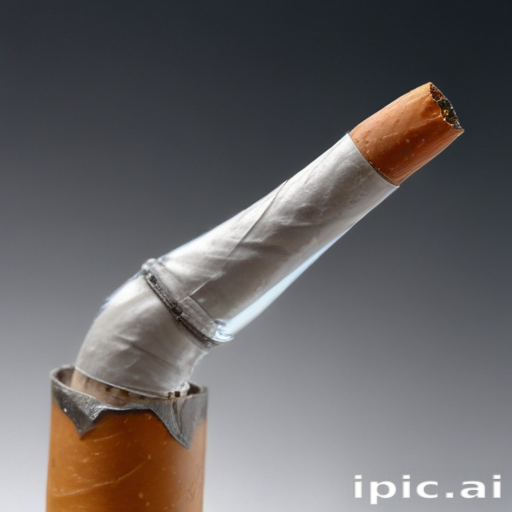 Close-Up of a Cigarette with Unique Curved Filter Design and Texture