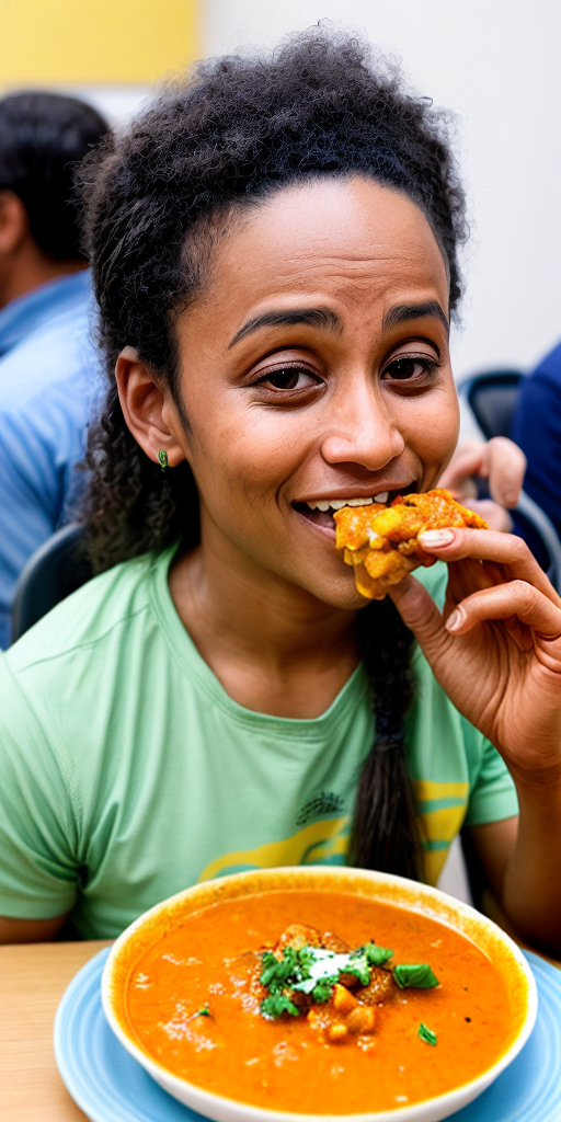 Curry muncher eating curry