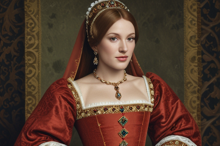 realistic photo of Henry VIII’s wife queen Jane Seymour in real life