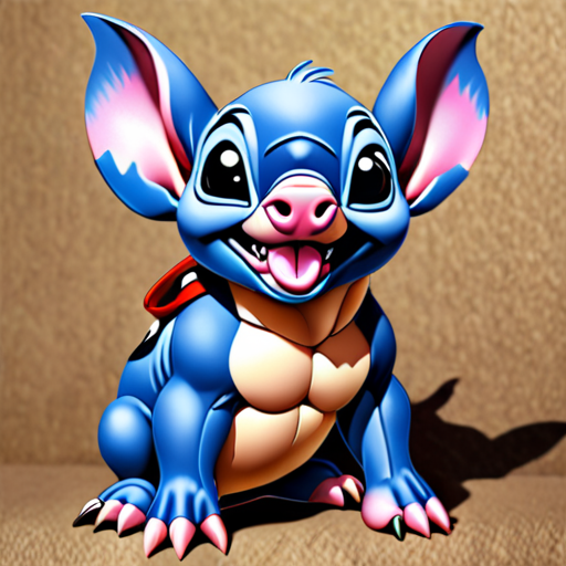stitch as a cool pig
