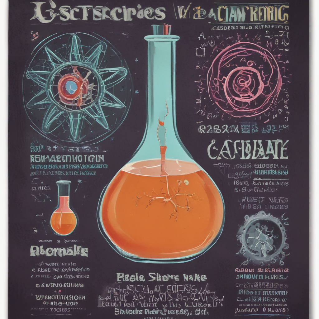 retro science poster colour