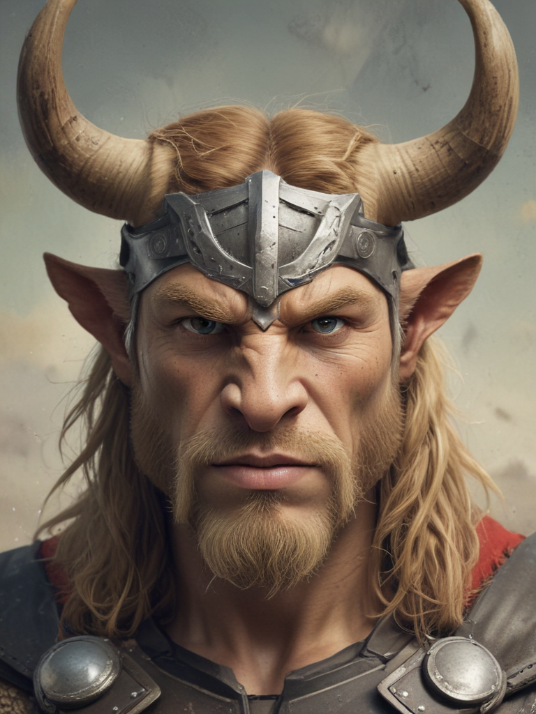 Thor has a bull's head