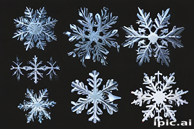 Intricate and Unique Snowflakes Showcasing Nature's Beautiful Winter ...