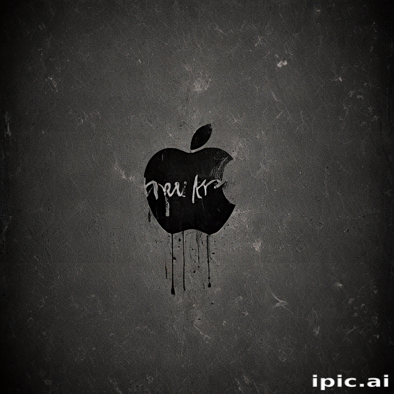 Artistic Interpretation of the Apple Logo with Dripping Paint Effect